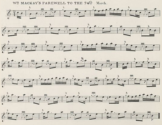 Wm. Mackay’s Farewell to the 74th : partition